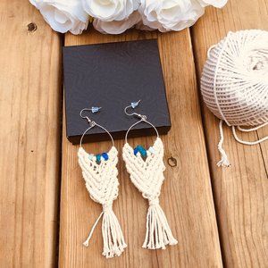Handmade | Jewelry | Nwt Handmade Super Cute Macrame Earrings Gift Box ...
